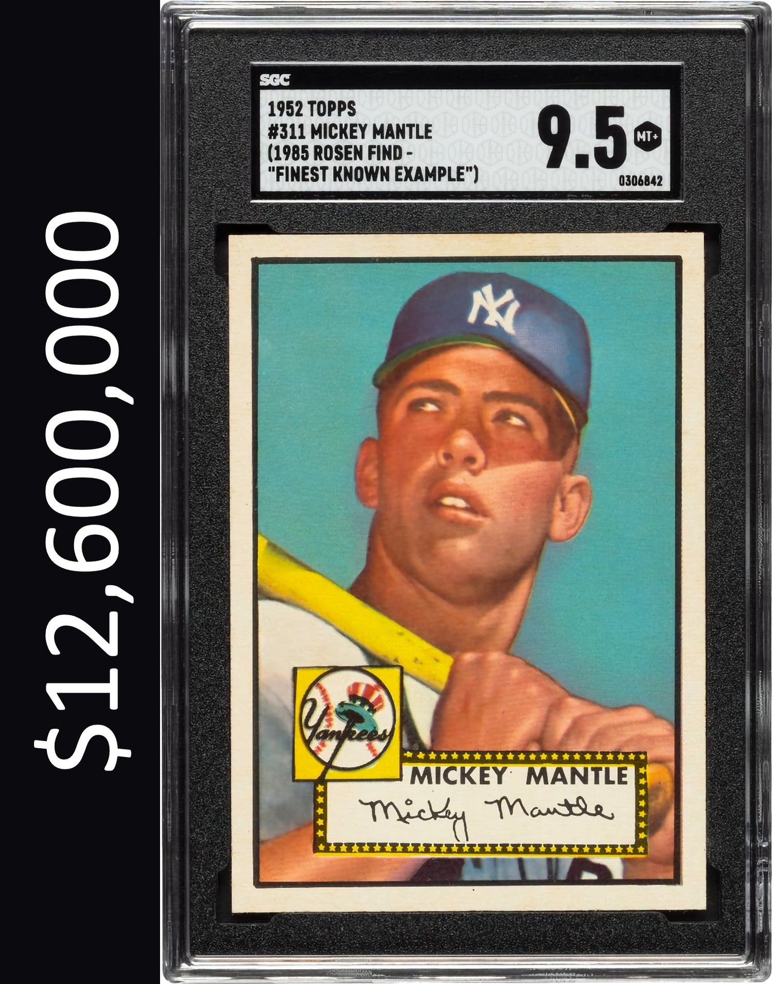 1952 Topps Mickey Mantle #311 - The MOST VALUABLE baseball card of all ...
